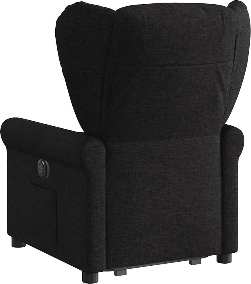 Zvedací polohovací křeslo černé textil 3303376