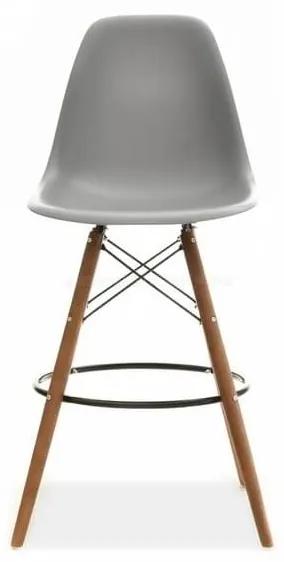 design4life Barová židle MERLOTE šedá, ořech