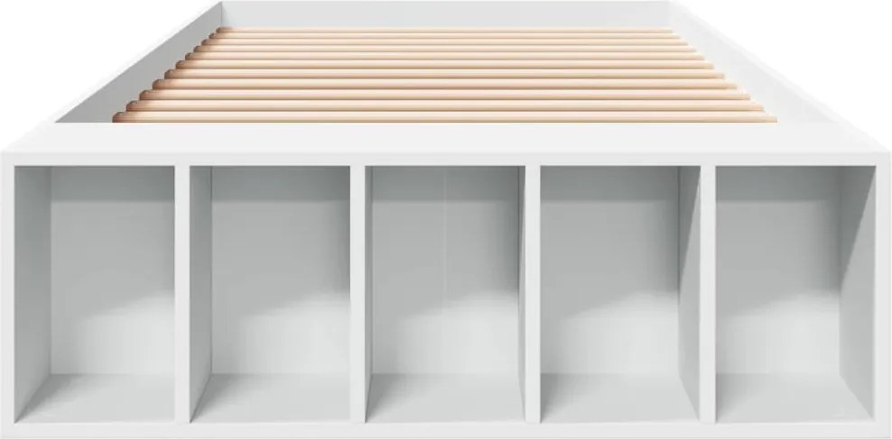 Rám postele bílý 75 x 190 cm kompozitní dřevo 3280622