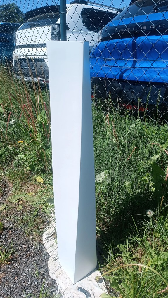 Váza HYDRON, sklolaminát, výška 80 cm, bílý