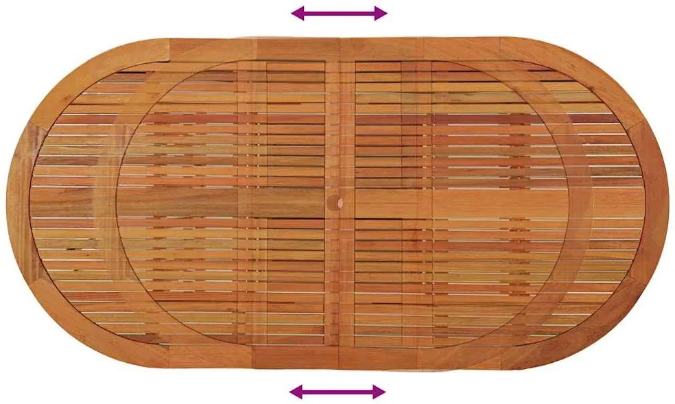 Zahradní stůl 200 x 100 x 75 cm masivní eukalyptové dřevo 316072