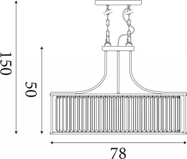 Searchlight 8095-5AB Závěsné glamour svítidlo VICTORIA patina