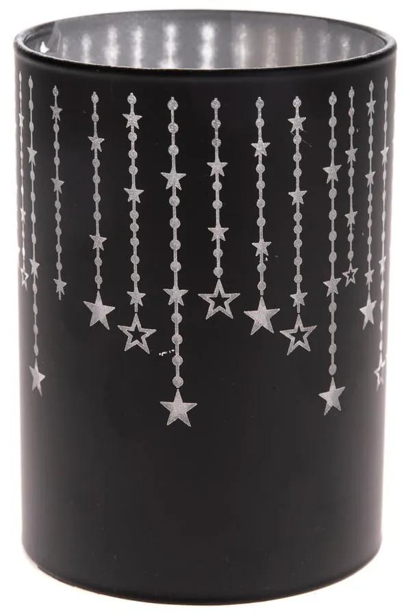 Černá dekorace s LED světlem Dakls, výška 10 cm