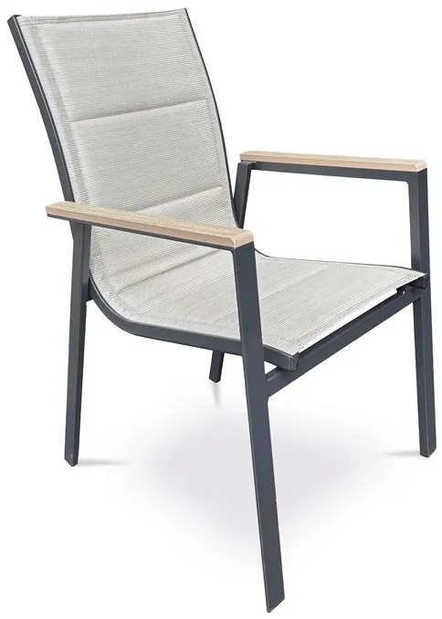 Autronic Zahradní židle s područkami AZC-S1110 BK