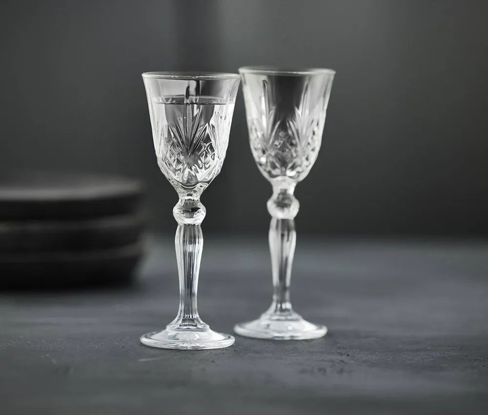 Křišťálové skleničky v sadě 4 ks na likér 50 ml Melodia – Lyngby Glas
