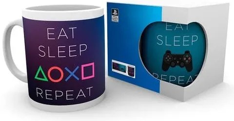 Hrnek playstation - eat sleep play repeat - hrnek