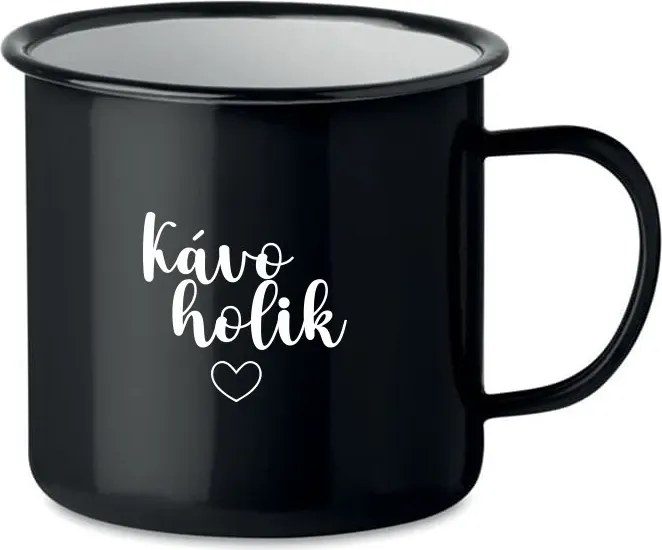 KÁVOHOLIK - černý plecháček 350 ml