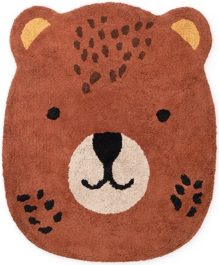 Hnědý pratelný/ručně tkaný bavlněný dětský koberec 120x149 cm Snuggle Berry – Hanse Home