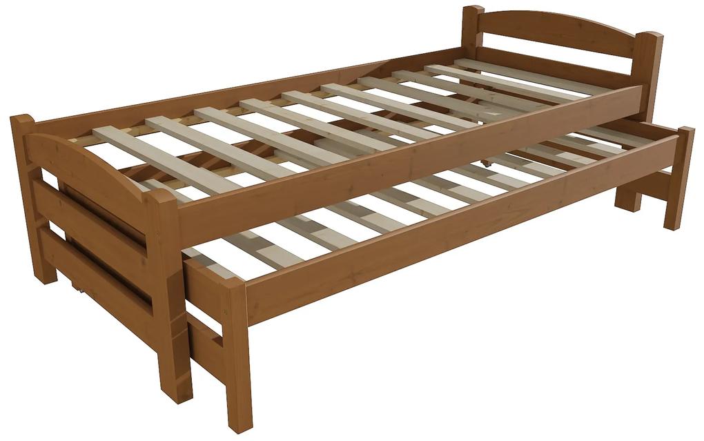 Vomaks Dětská postel s výsuvnou přistýlkou DPV 025 Rozměr: 90 x 180 cm, Barva: barva bílá