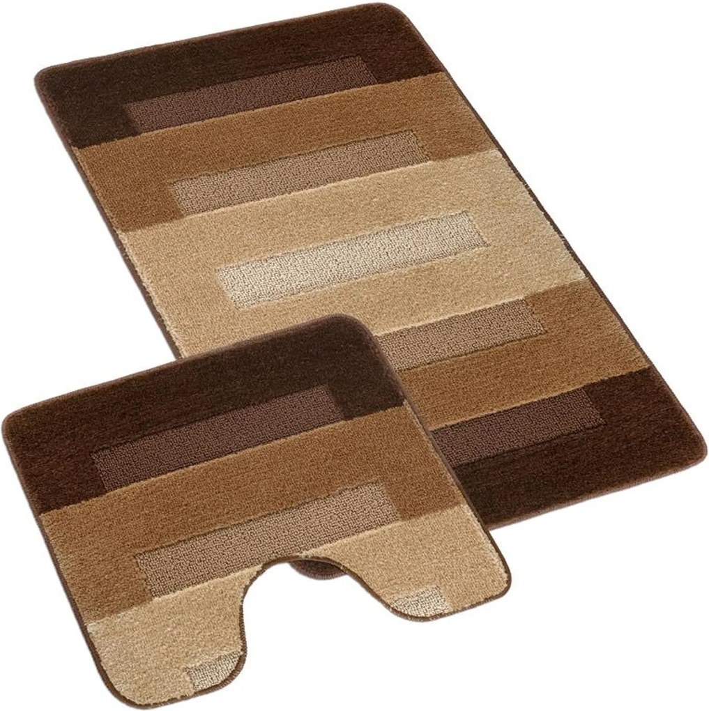 SADA BANY 60x100 + 60x50 cm - s výkrojem Hnědá 810/005 - sada 60x100, 60x50 cm