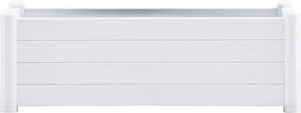 Vyvýšený záhon PP bílý 100 x 43 x 35 cm 313975