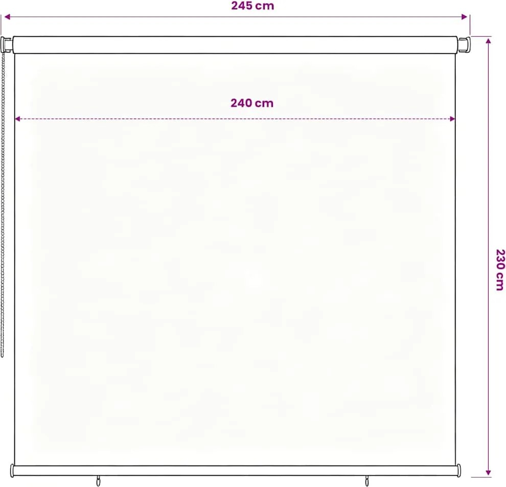 Venkovní roleta 185 (Š) x 230 (V) cm modrá HDPE 312854