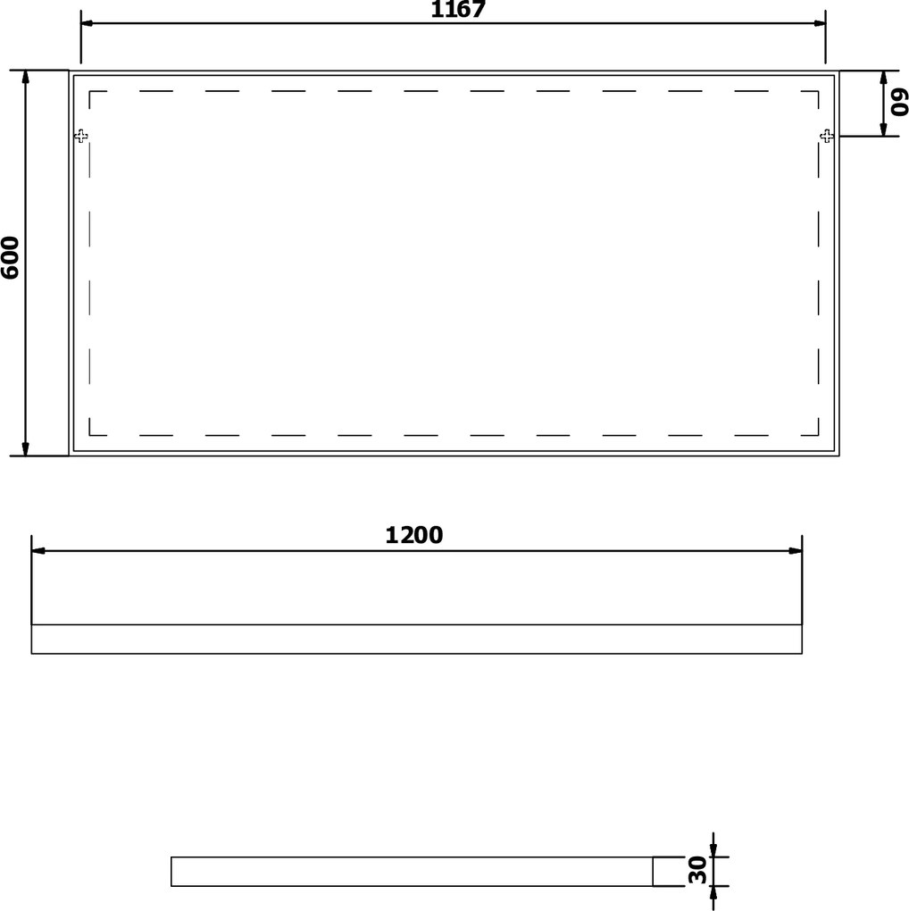 Sapho Sapho, AROWANA zrcadlo v rámu, 1200x600mm, černá mat, AWB1260