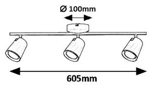 Rabalux 5047 - LED Bodové svítidlo SOLANGE 3xLED/6W/230V