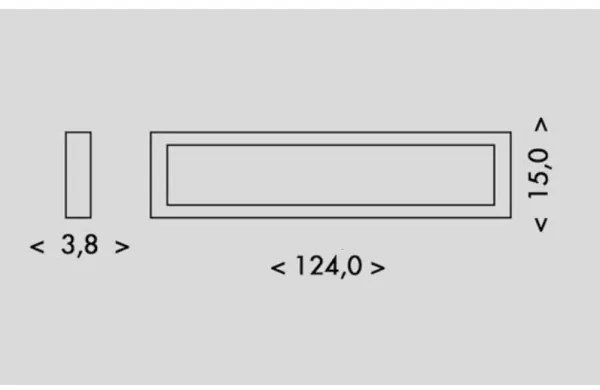 Ecolite TL1902-36W/CR - LED Stropní svítidlo LED/36W/230V 4100K 124 cm černá