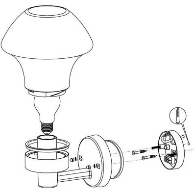 Eglo 33567 - LED Stmív. venkovní nástěnné svítidlo VERLUCCA-C 1xE27/9W/230V IP44