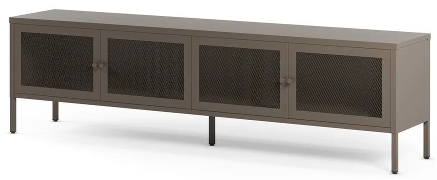 Šedý kovový TV stolek 160x50x35 cm Fayna – Marckeric