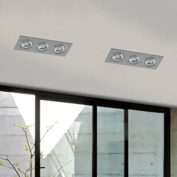Podledové svítidlo Caro 3 Square hliníkové