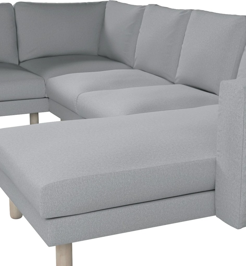 Potah na pohovku IKEA Norsborg rohová, 5-místná se šezlongem barva šedá látka pletený vzor