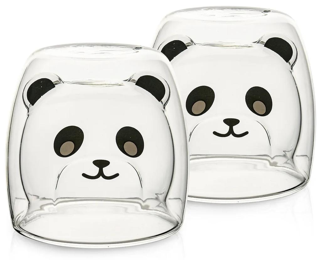 4Home Termo sklenice Hot&Cool Cute Panda 200 ml, 2 ks