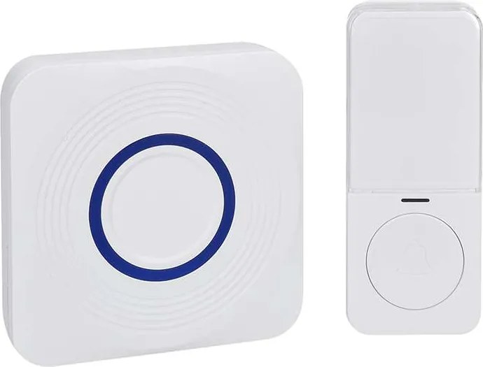 Bezdrátový zvonek bateriový / USB 1L73, 200m, learning code, bílá