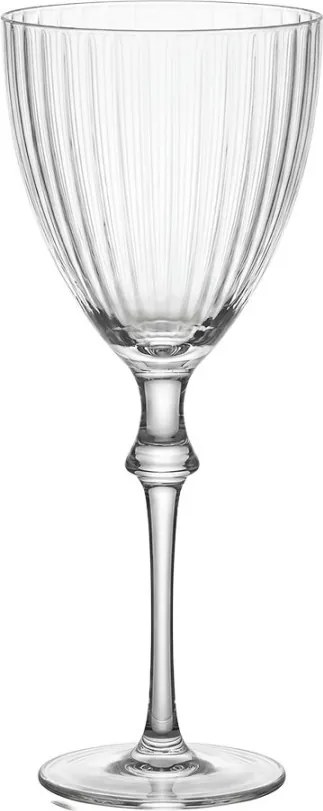 Sklenička na víno s žebrováním - Ø 8*21 cm / 300 ml