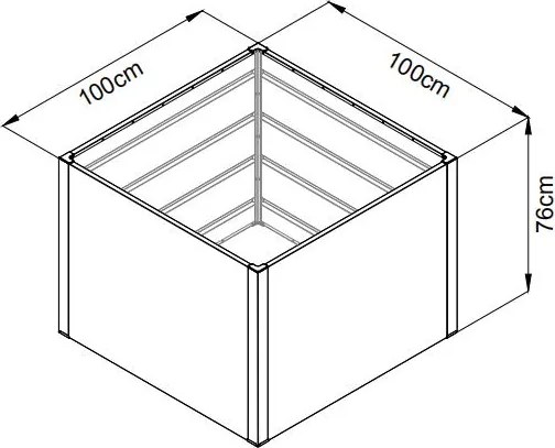 LANIT PLAST, s.r.o. vyvýšený záhon LANITPLAST PLANT 100 LG2420