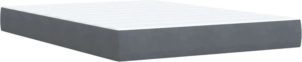 Box spring postel s matrací tmavě šedá 140x200 cm samet 3285288