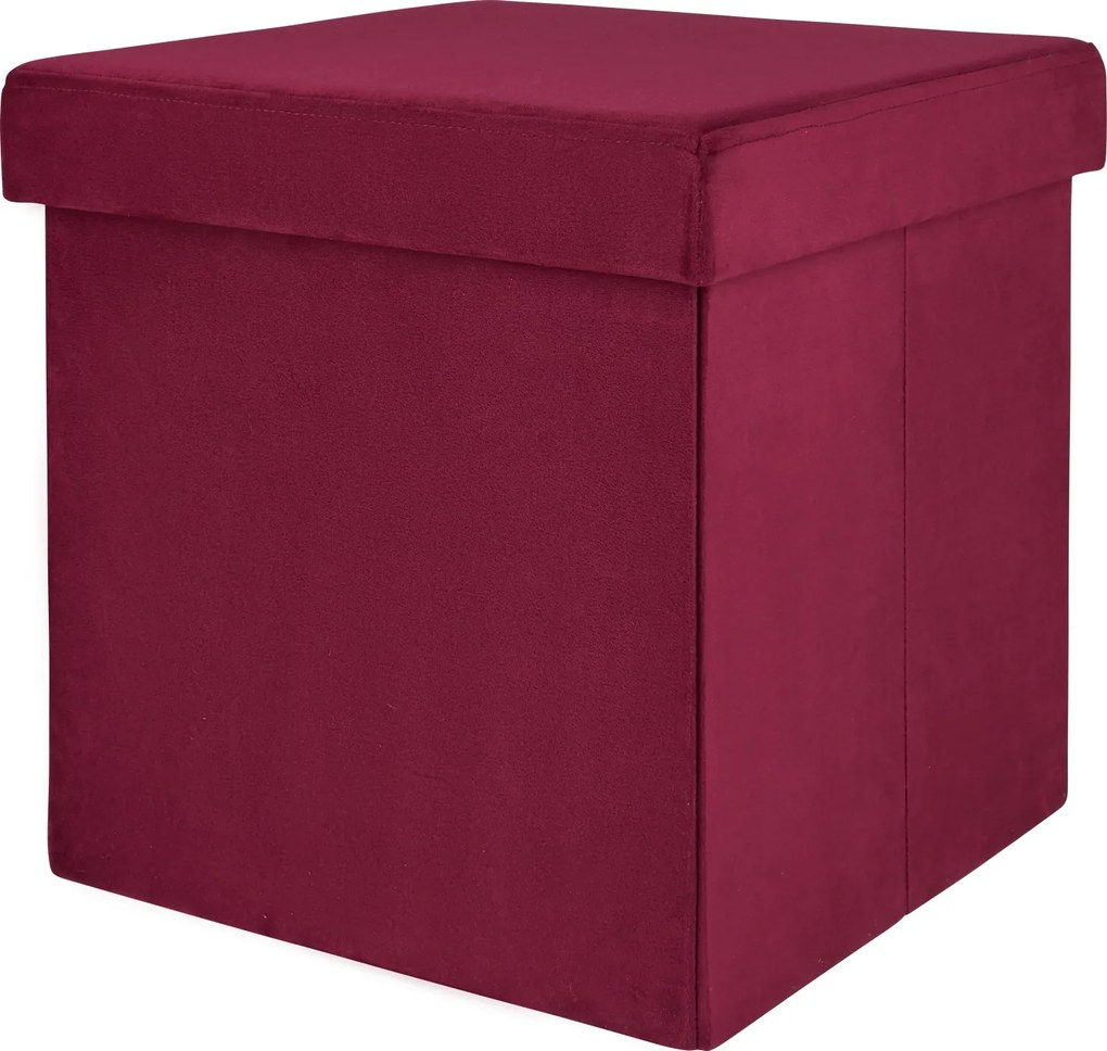 Skládací taburet Blush Bordeaux 38 cm x 38 cm x 38 cm burgundská červená