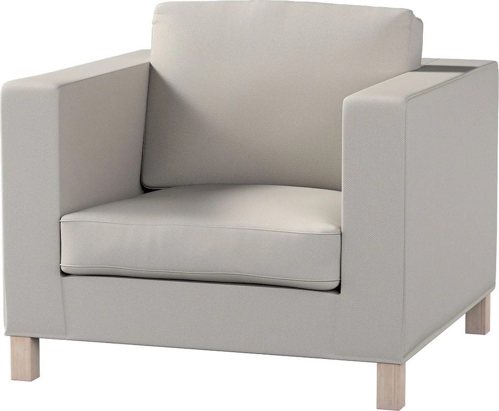 Potah na křesko IKEA Karlanda, krátký barva šedá látka pletený vzor