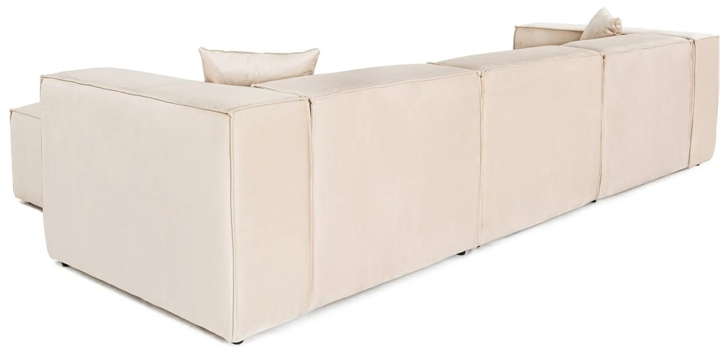 Atelier del Sofa Rohová sedací souprava Lora (L1-O1-1R-POUFFE ) - Cream, Krémová