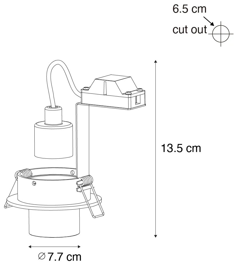 Moderní vestavné bodové svítidlo bílé GU10 35 mm kulaté otočné - Installa