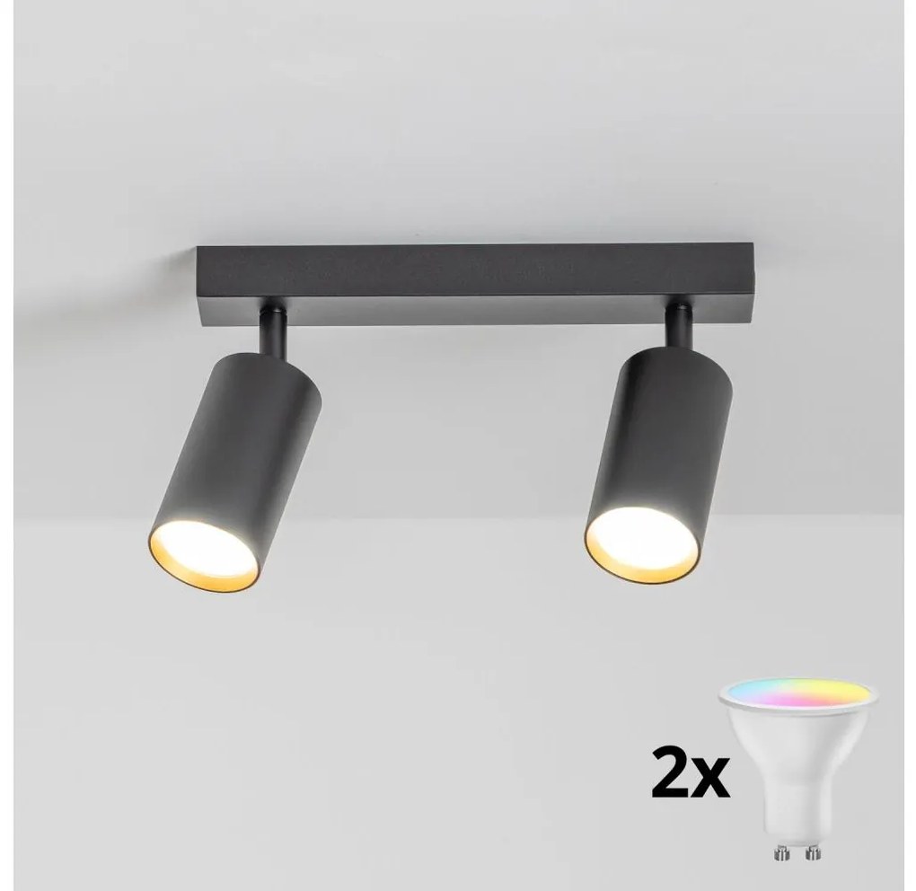 Brilagi - LED Stmívatelné bodové svítidlo SELE 2xGU10/6,5W/230V černá/zlatá
