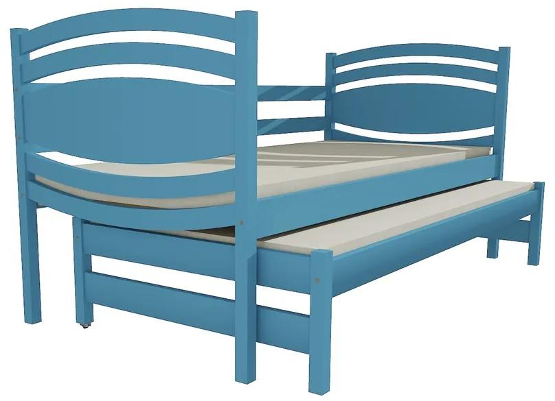 Vomaks Dětská postel s výsuvnou přistýlkou DPV 027 90 x 180 cm netransparentní barva bílá