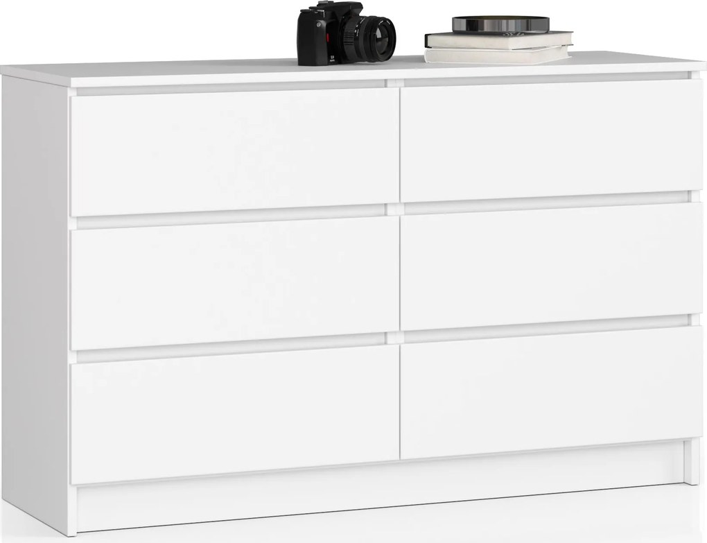 Komoda K120 6SZ bílá