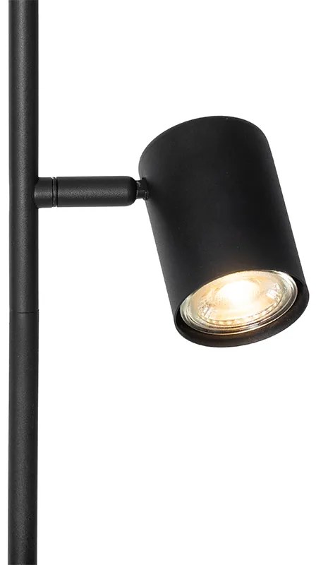 Moderní stojací lampa černá 3-světelná - Jeana