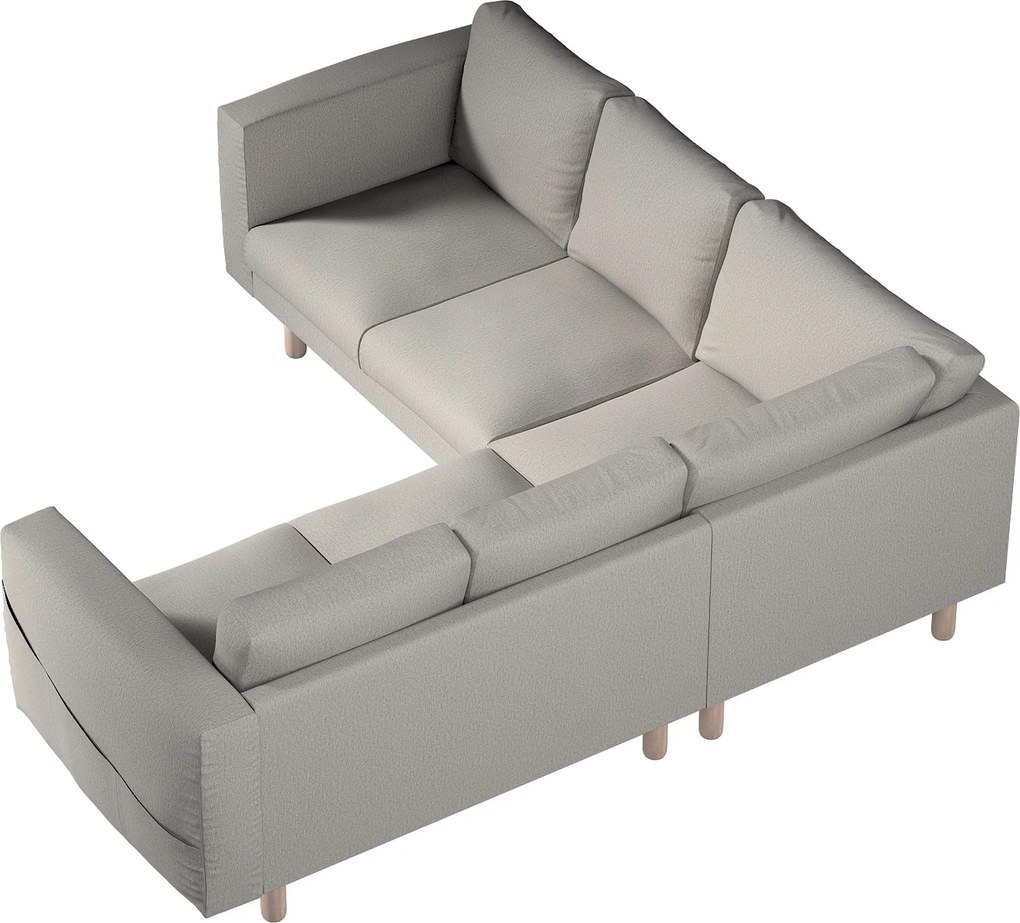 Potah na pohovku IKEA Norsborg rohová 4-místná barva šedá látka pletený vzor