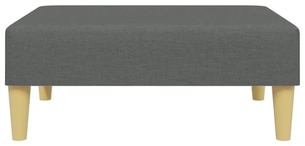 Petromila 2místná rozkládací pohovka s podnožkou tmavě šedá textil