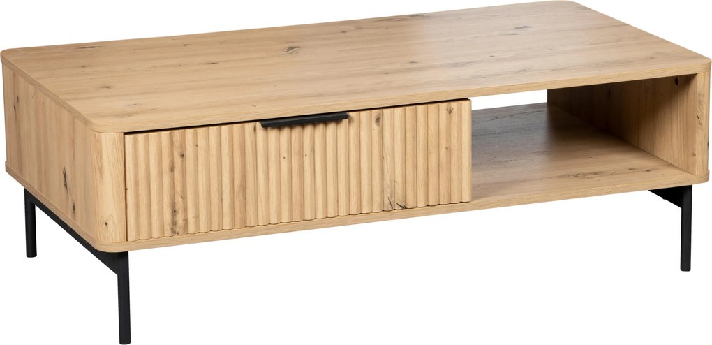 XXXLutz KONFERENČNÍ STOLEK, černá, dub artisan, kov, kompozitní dřevo, 110/60/37 cm MID.YOU - Konferenční stolky - 002798031605