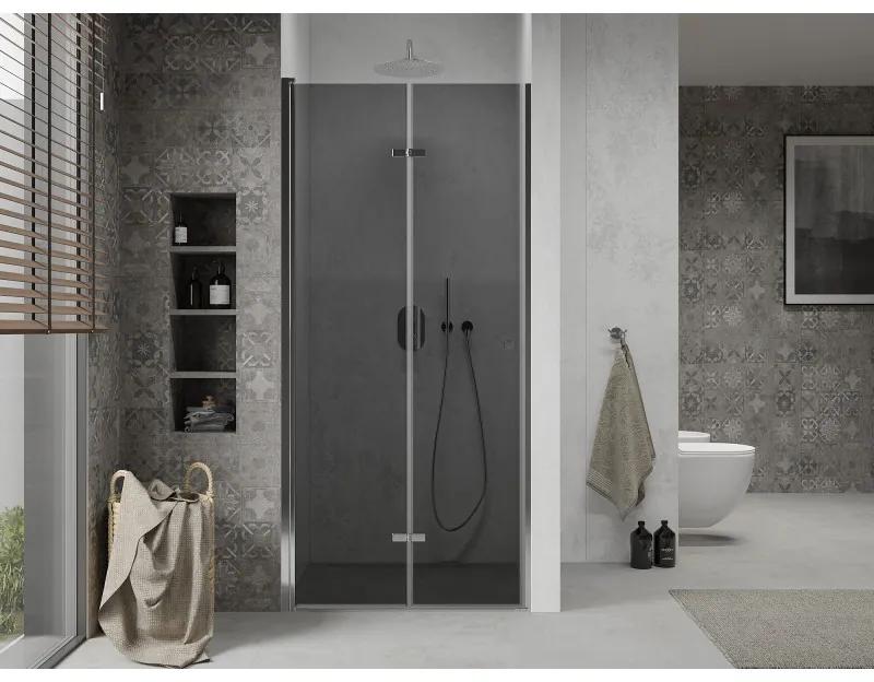 Mexen Lima skládací sprchové dveře 100 cm, Grafitově černá, Chromovaná - 856-100-000-01-40