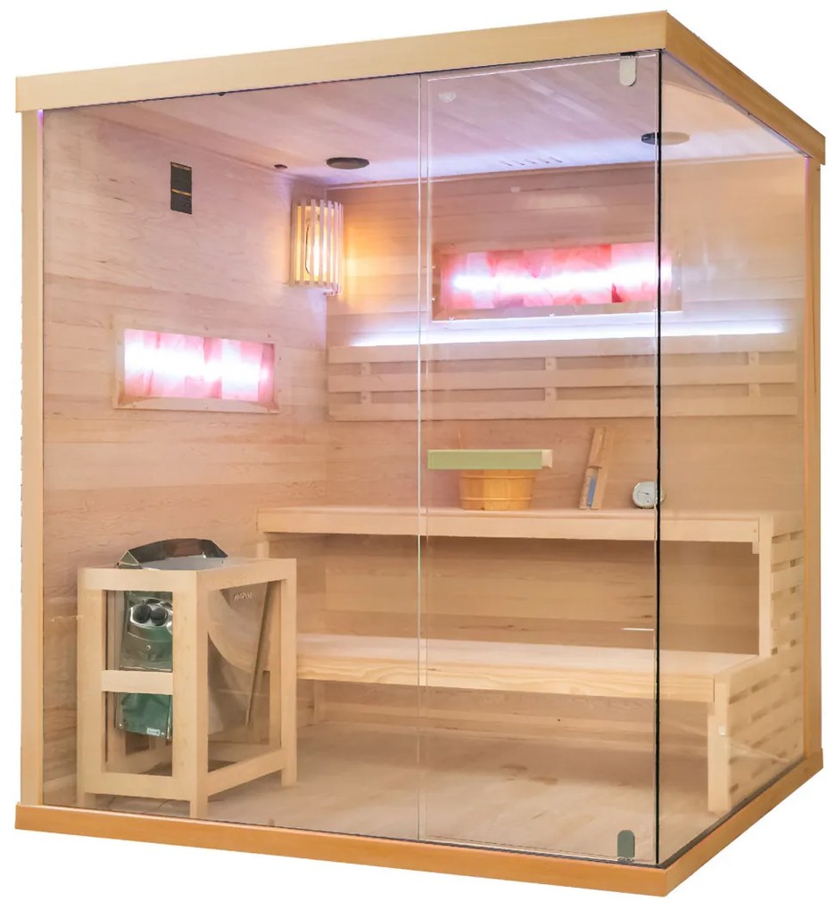 BPS-koupelny Finská sauna Relax HYD-6195 180x160, 4-5 osob