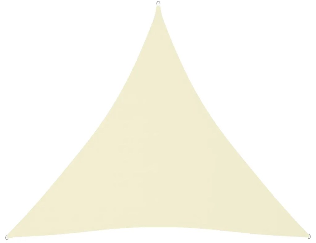 vidaXL Stínící plachta oxfordská látka trojúhelníková 3x3x3 m krémová
