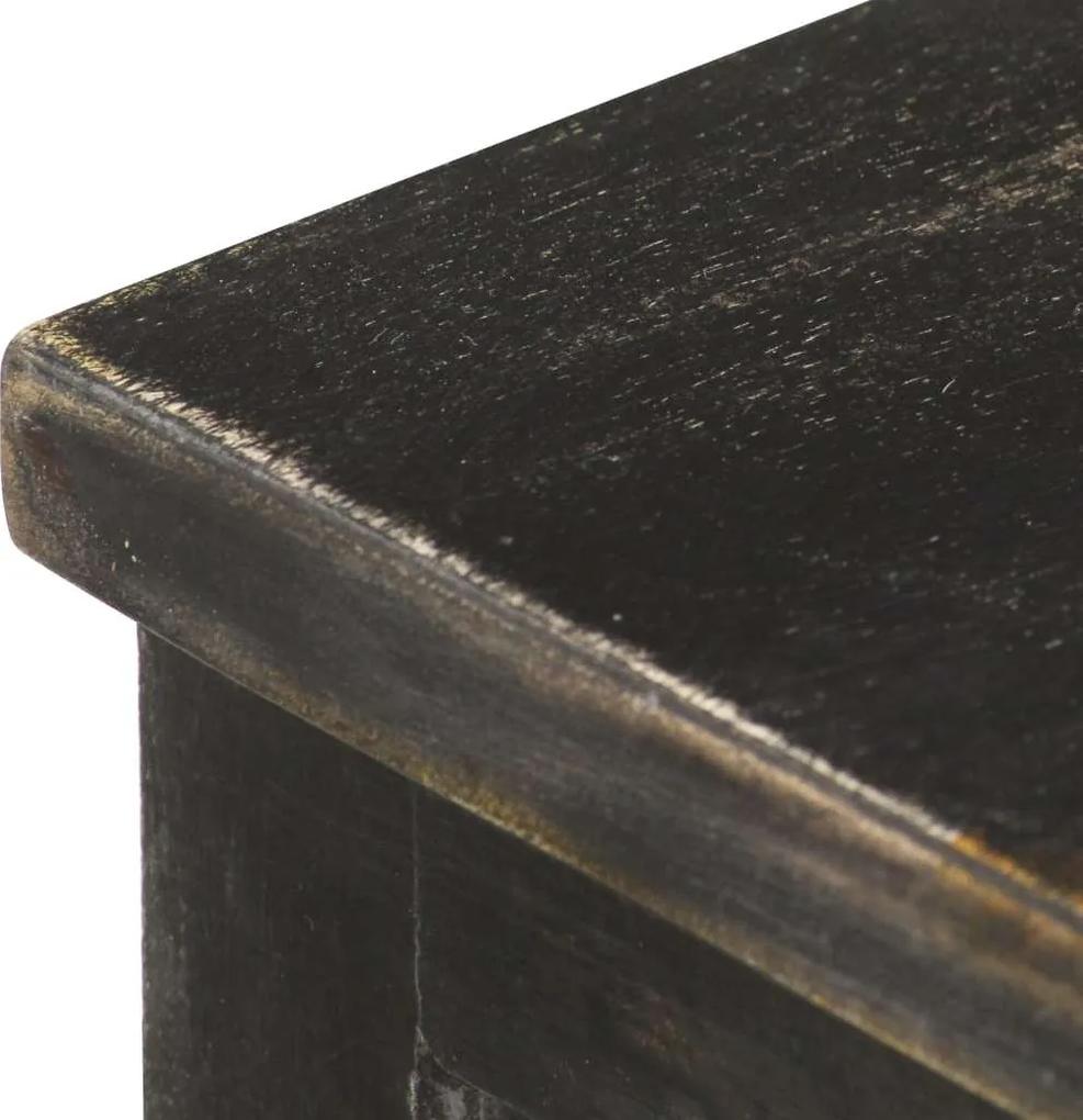 vidaXL TV stolek 120 x 30 x 45 cm masivní mangovníkové dřevo [286300] Barva: Černá