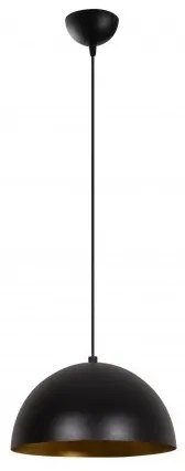 Lustr na lanku SIVANI 1xE27/40W/230V pr. 30 cm černá/měděná