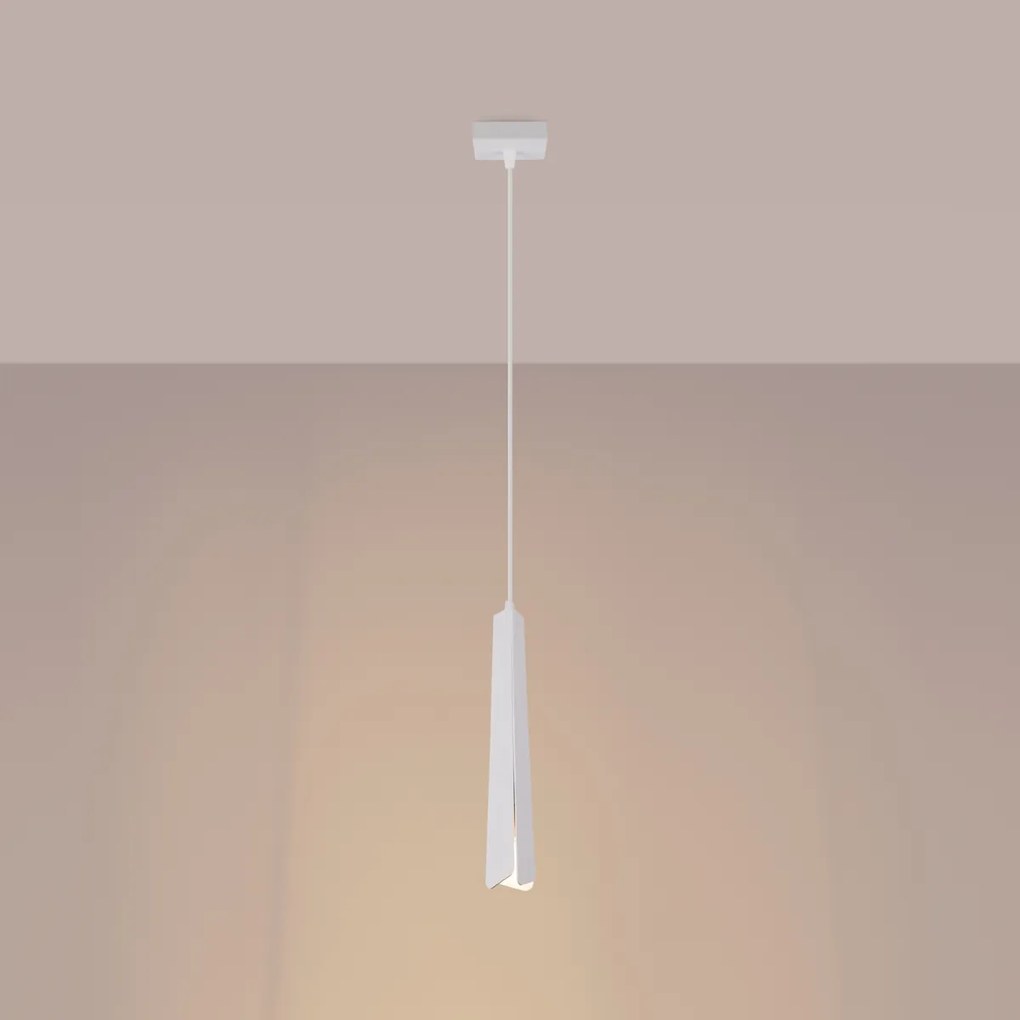 Sollux Lighting Závěsná lampa PRYSM 1 bílá