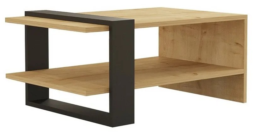 Konferenční stolek Yonca Anthracite and Sapphire Oak