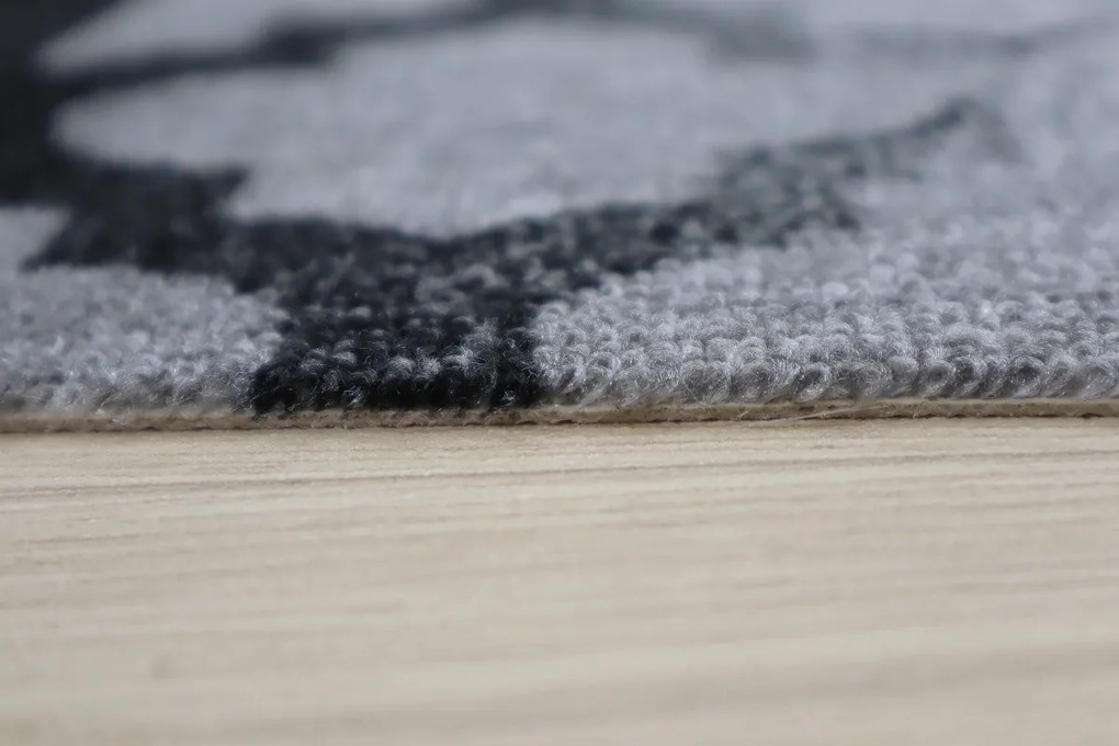 Berfin Dywany, AKCE: 100x67 cm Protiskluzový běhoun na míru Zel 1017 Silver (Grey) - obšitý ze všech stran, šedá, chodba / předsíň