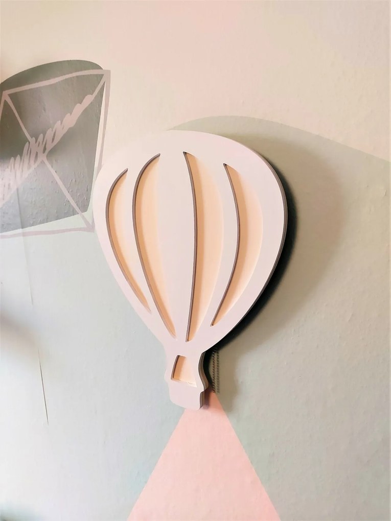 Vingo Noční lampička balon bílo-šedý - 30 x 40 cm