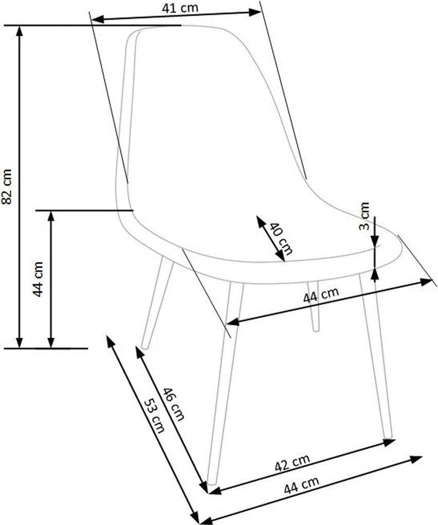 Jídelní židle MESSAGE - vícebarevná / dub medový