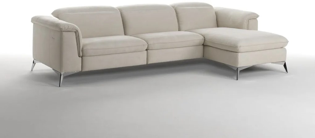 Pregio Italia sofa&relax Rohová sedací souprava SOLUTION Provedení: 2 místná + lehátko, Vzorník látek: tekno fibra 18 avio blue